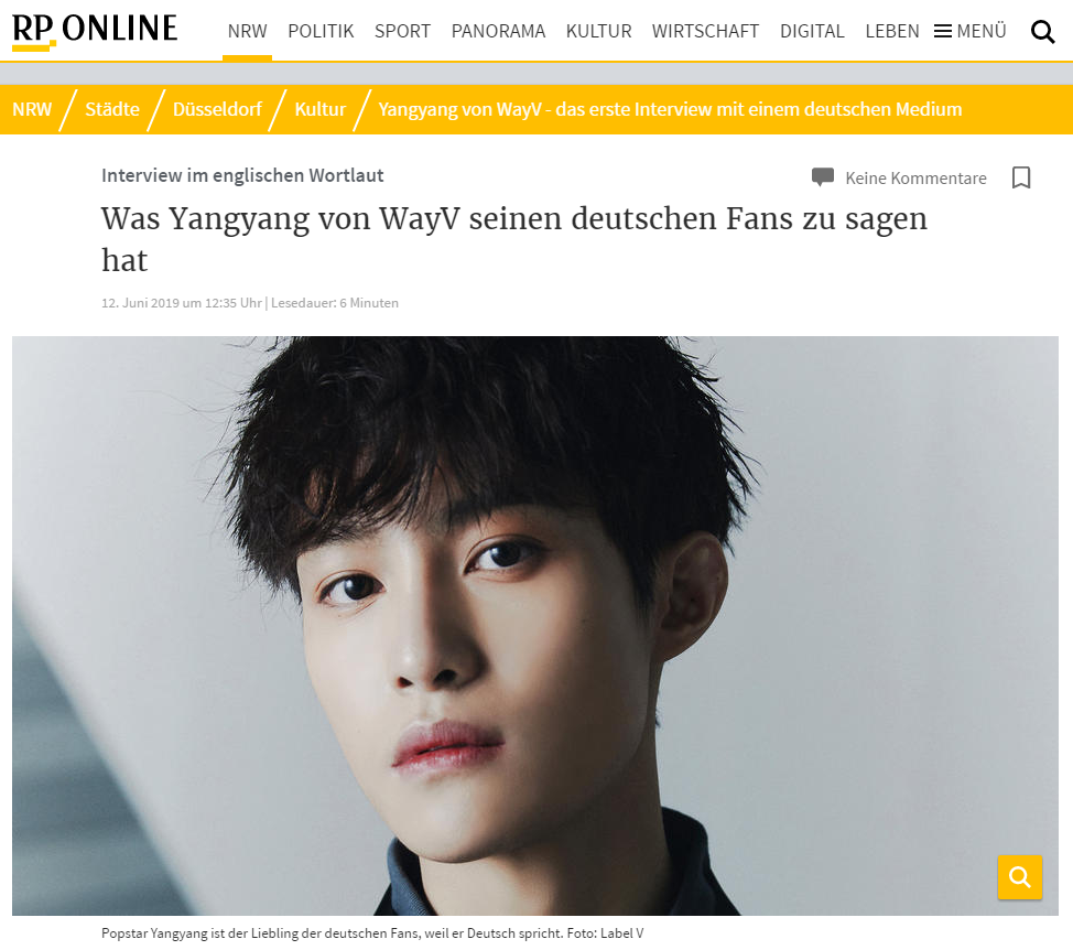 德国报刊《莱茵邮报》 “威神V刘扬扬，吸引亚洲POP歌迷” - 360娱乐，你开心就好